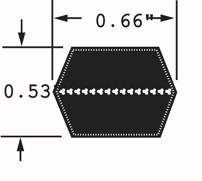 Hex BB Section Double V-Belts | Rainbow Precision Products