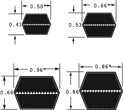 ContiTech Goodyear Hex V-Belts AA,BB,CC,CCP | Rainbow Precision Products